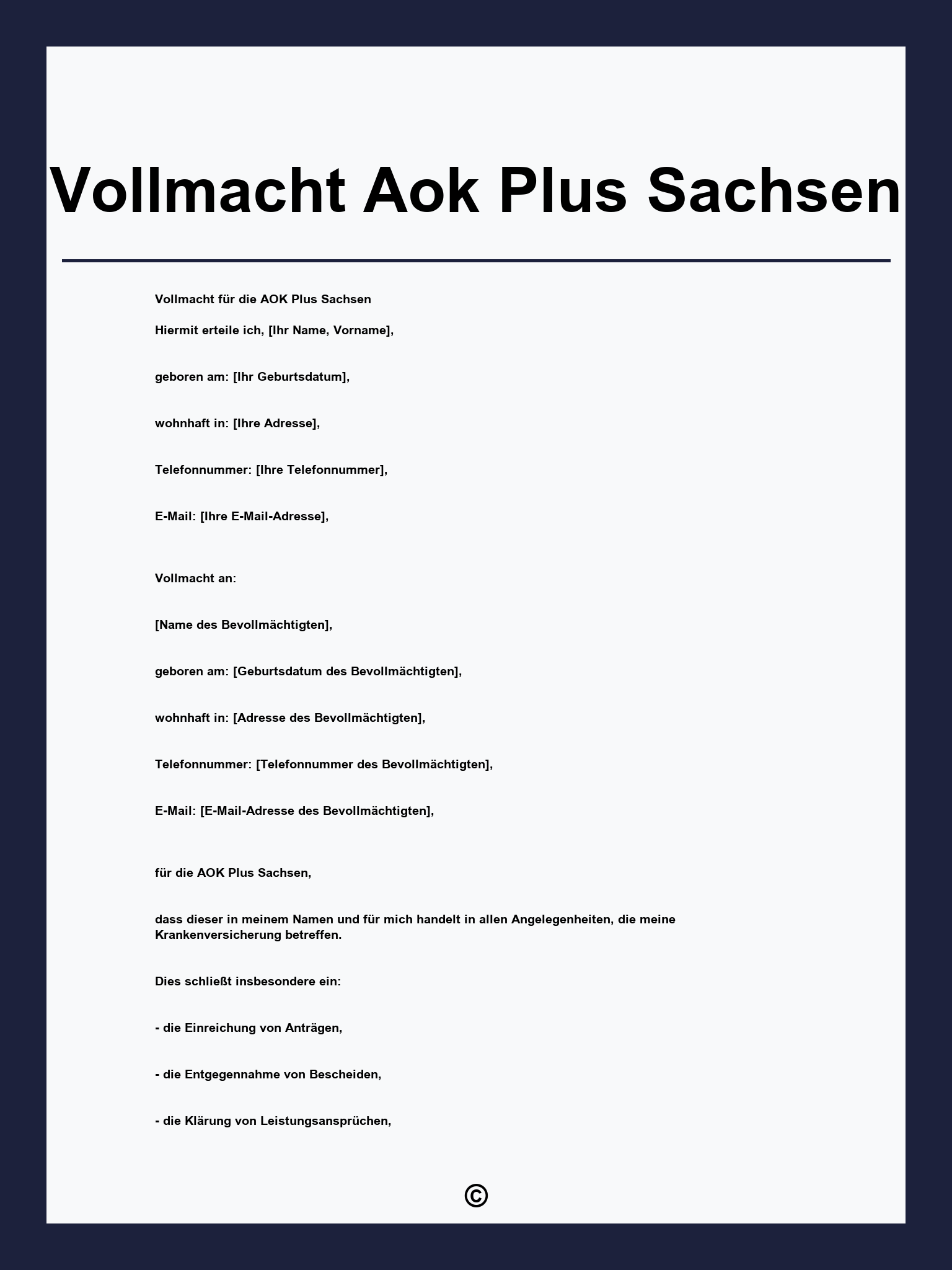 Vollmacht Aok Plus Sachsen